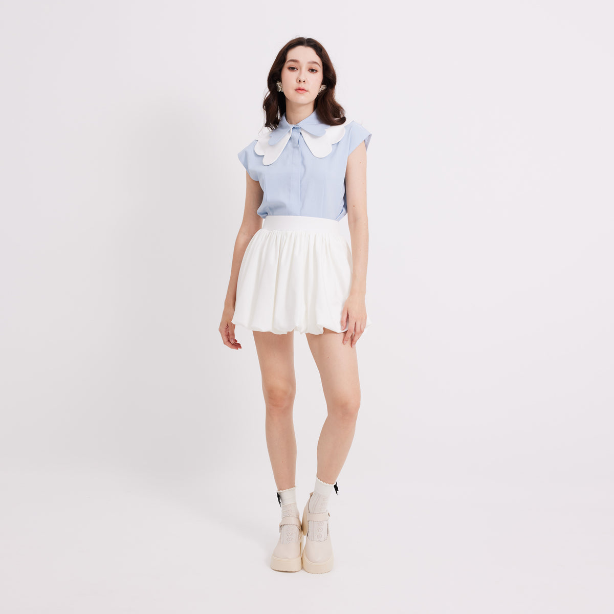 Scallop Collar Top – Maglifestyle